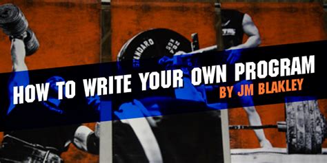 how to write your own program elite fts elitefts