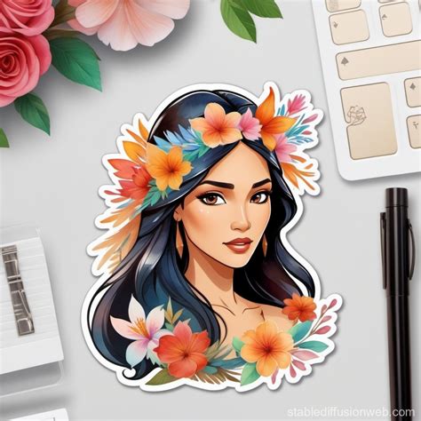 Abstract Watercolor Anime Art Of A Princess Tiana From The Disney Movie