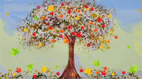 Рисуем осеннее дерево ФОЛЬГОЙ Осенние поделки с детьми Youtube