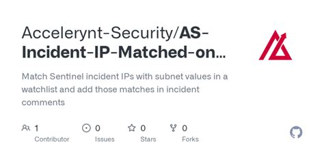 Accelerynt Inc On Linkedin Github Accelerynt Security As Incident Ip Matched On Watchlist