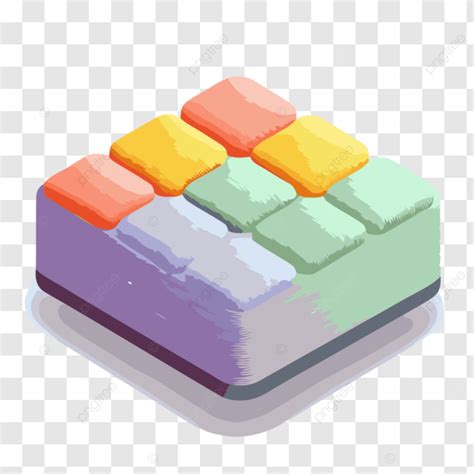 Colorful Cube With Seven Blocks Inside Vector A Simplistic Colorful Icon Of Mattresses On A