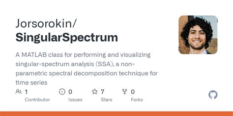 Github Jorsorokinsingularspectrum A Matlab Class For Performing And
