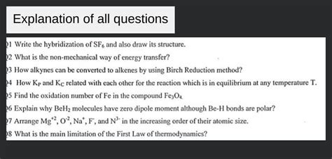 Write The Hybridization Of Sf6 And Also Draw Its Structure What Is The