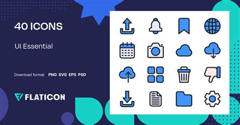 Ui Essential Icon Pack Outline Color 40 Svg Icons