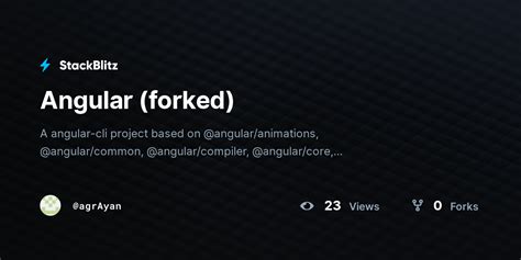 Angular Forked Stackblitz