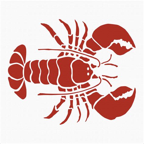 Printable Lobster Stencil