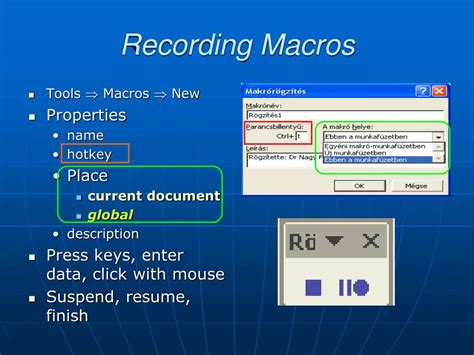Ppt Macros In Microsoft Excel And Word Powerpoint Presentation Free
