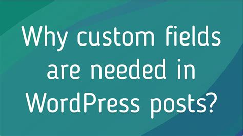 How To Create A Custom Field In Wordpress Topwpblog