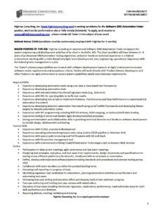 Software SW Automation Tester IT Solutions Consulting For Federal State Government