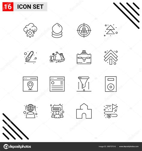Universal Icon Symbols Group Modern Outlines Highlighter Crosshair Next Arrow Stock Vector By