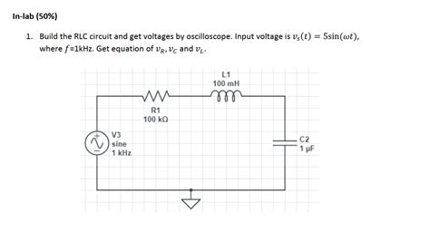 Solved In Lab Build The RLC Circuit And Get Chegg Com