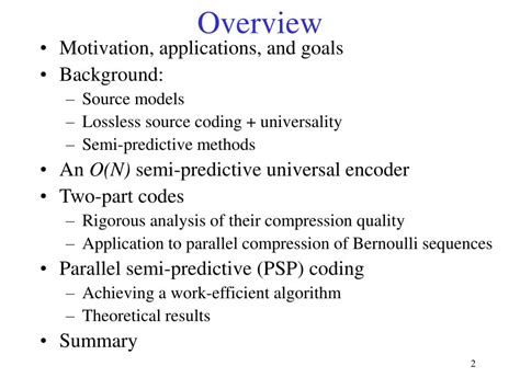 Ppt Fast Parallel Algorithms For Universal Lossless Source Coding Powerpoint Presentation Id