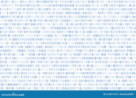 Binary Code White Background With Floating Numbers Stock Vector