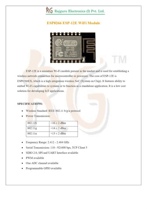 2 4ghz Esp8266 12e Wifi Module At ₹ 98 Piece In Mumbai Id 2855742703355