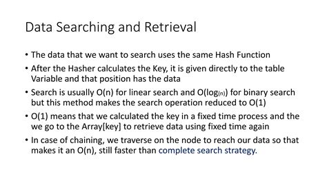 hashing algorithms and its uses pptx databases computer software