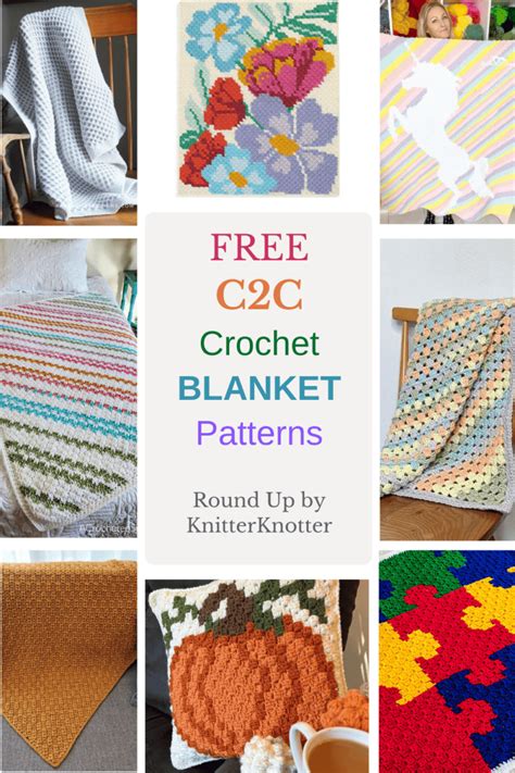 25 Free And Premium C2c Crochet Blanket Patterns Knitterknotter