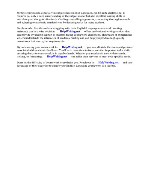 As English Language Coursework Examples Aqa Pdf Essays Linguistics