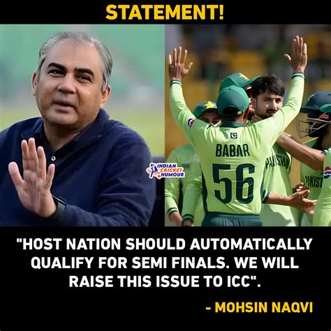 Bold Statement By Pcb Chairman Indian Cricket Humour