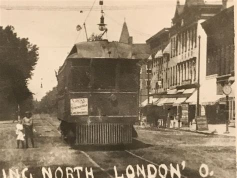 1910s Rppc 1950s Reprint Postcard London Ohio Main Street View Electric