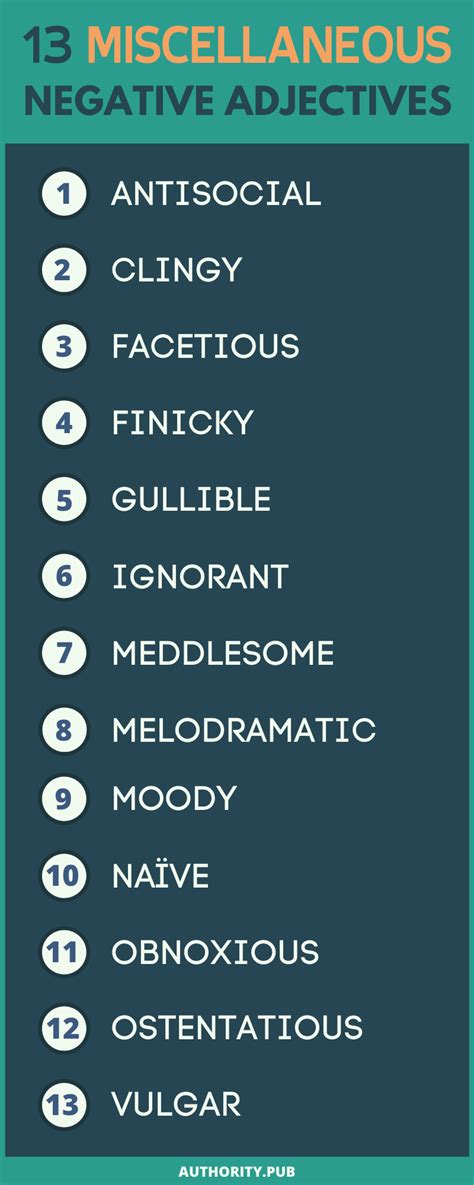 111 Negative Adjectives To Describe A Person Use This Helpful List For