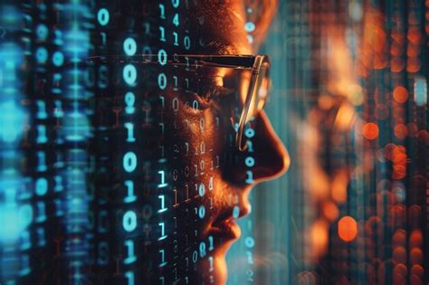 Digital Transformation Concept Binary Code Programming Digital Transformation Concept Premium