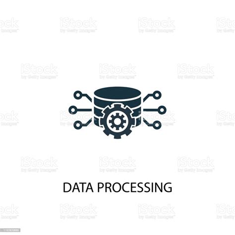 Data Processing Icon Simple Element Illustration Data Processing