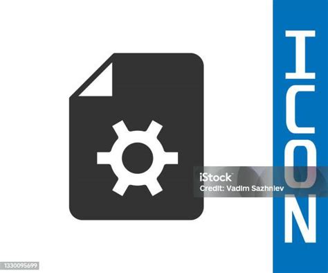 흰색 배경에 격리 된 기어 아이콘회색 문서 설정입니다 소프트웨어 업데이트 전송 프로토콜 팀워크 도구 관리 벡터 검색에 대한 스톡