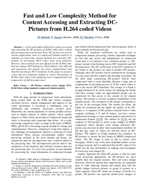 Pdf Fast And Low Complexity Method For Content Accessing And