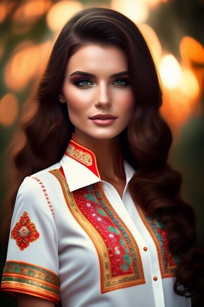 Premium Ai Image Ukrainian Girl In Embroidered