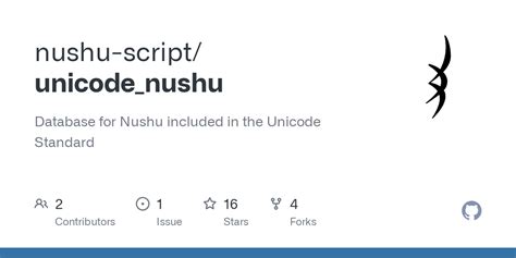 GitHub Nushu Script Unicode Nushu Database For Nushu Included In The Unicode Standard