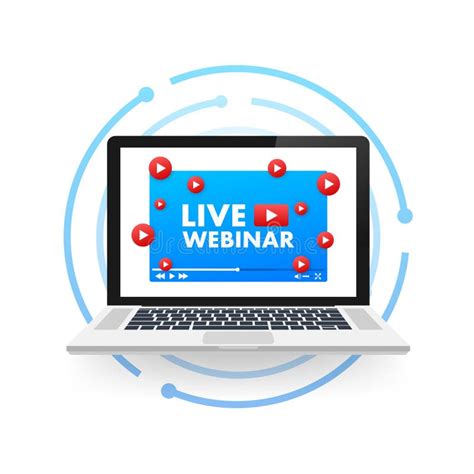 Live Webinar Button Icon Vector Stock Illustration Stock Vector Illustration Of Trainer