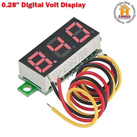 Led Display Mini 0 28 Inch Dc 0 100v Digital Voltmeter 100v Bd