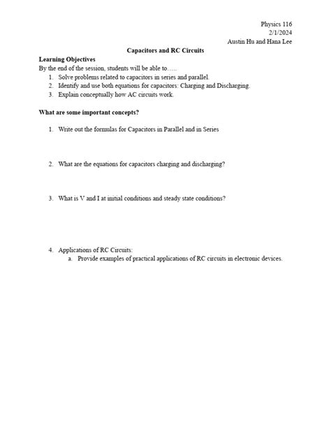 Si Session 2 1 2024 Pdf Capacitor Capacitance