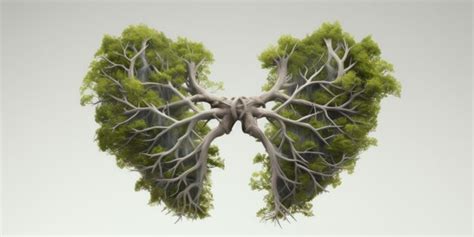 Premium Photo Lungs Model With Trees Growing Out Of It