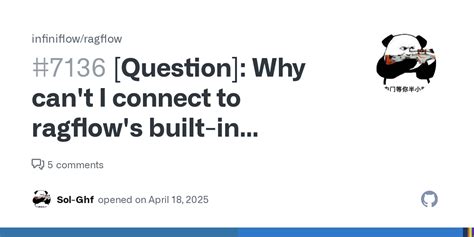 Question Why Cant I Connect To Ragflows Built In Database · Issue