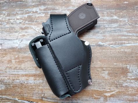 Кобура для ПМ Макарова на пояс поясна кабура з чохлом для магазину з підсумком під магазин