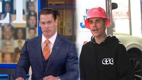 John Cena Hilariously Challenges Justin Bieber To Get In The Ring Full Interview Youtube