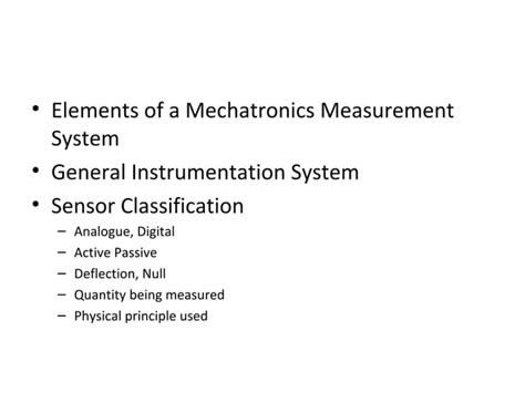 Mechatronics Sensors PPT Computer Peripherals Computing