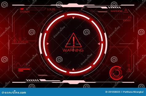 Hud Sci Fi Interface Screen Danger Warning View Design Virtual Reality