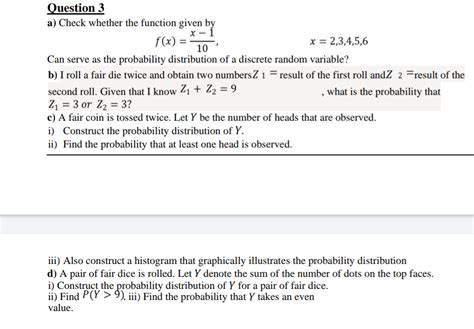 Solved Question A Check Whether The Function Given By Chegg