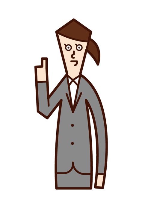 추천을 제공하는 사람여성의 일러스트 무료 일러스트 소재집 Kukukeke