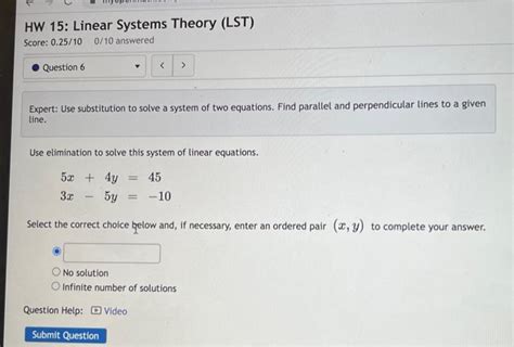 Solved Hw 15 Linear Systems Theory Lst Score 02510