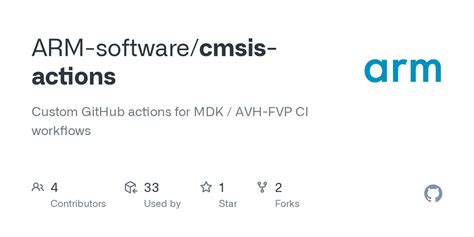 Github Arm Softwarecmsis Actions Custom Github Actions For Mdk