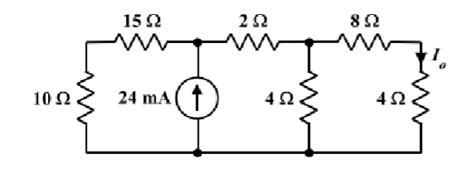 Using Current Division Method Calculate 𝐼0