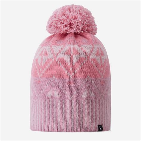 Дитяча зимова шапка біні з помпоном для дівчинки Reima Pohjoinen 5300021b 4501 56 58 см