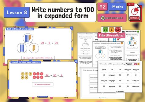 Year 2 Place Value Write Numbers To 100 In Expanded Form Lesson 8 Grammarsaurus