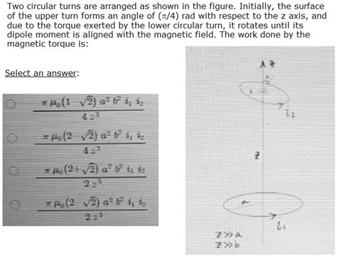 SOLVED Two Circular Turns Are Arranged As Shown In The Figure Initially The Surface Of The