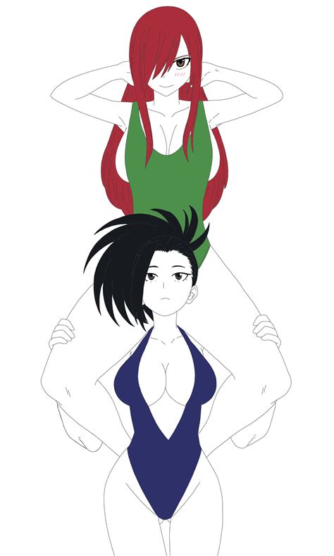 Erza Scarlet And Momo Yaoyorozu By Rogue9393 On Deviantart