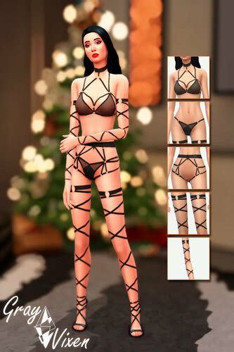 The Sims 4 Harness Lingerie Set Clothing Loverslab