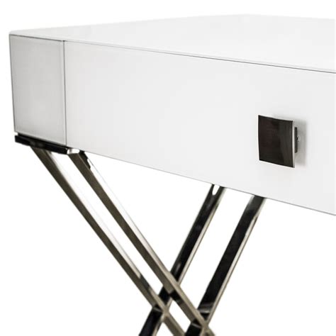 Модная дизайнерская консоль: Туалетный столик белый с выдвижным ящиком ...